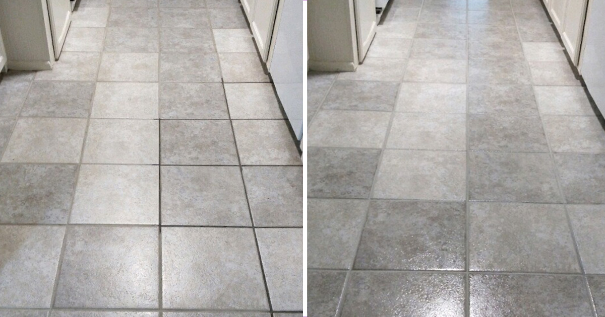 Our Tile Cleaning Process Revived This Kitchen Floor in Davidson NC